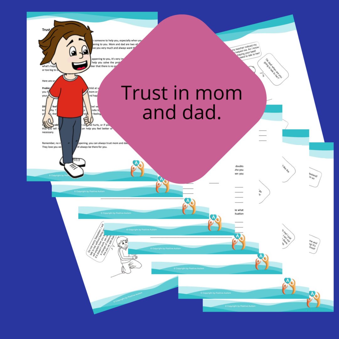 Trust in mom and dad. (Worksheets to teach children help seeking and ...