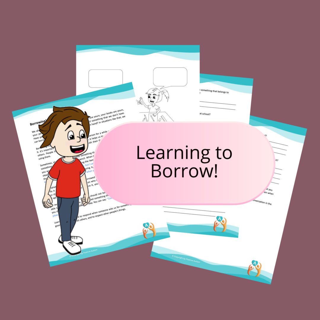 Learning to Borrow! (Worksheets To Teach Children Social Skills ...