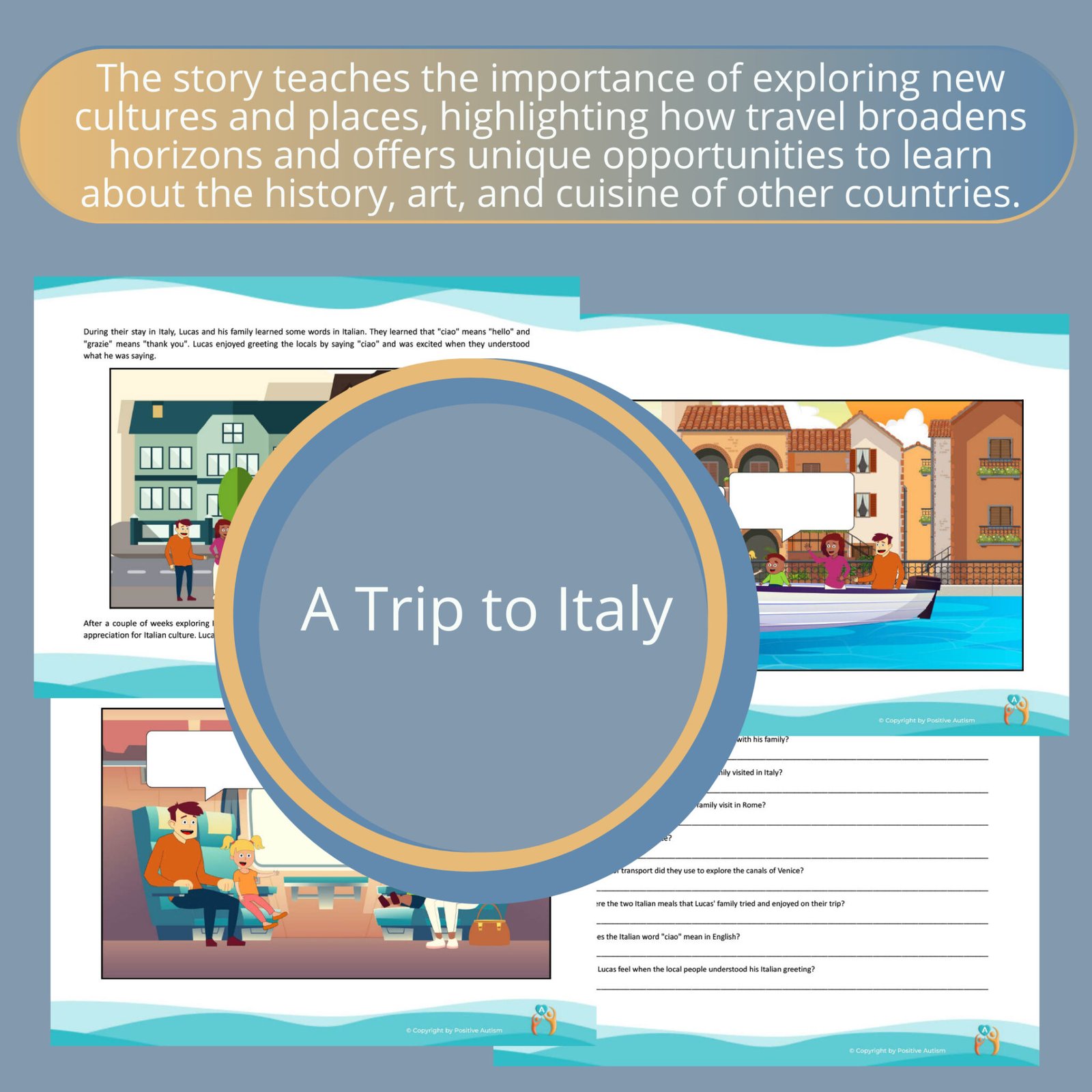 A Trip to Italy. (Activity To Practice Reading Comprehension And ...