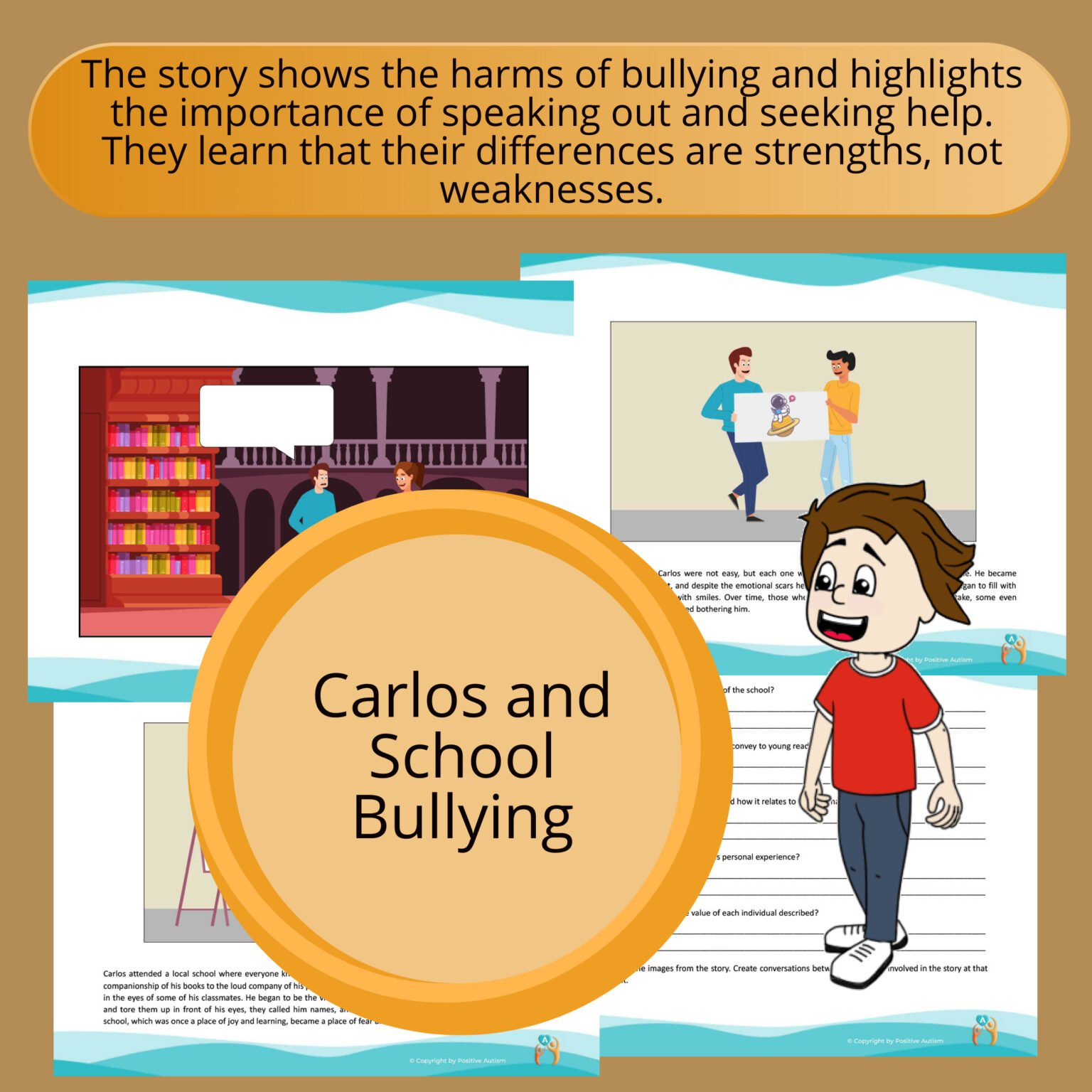 Carlos and School Bullying. (Activity To Practice Reading Comprehension ...