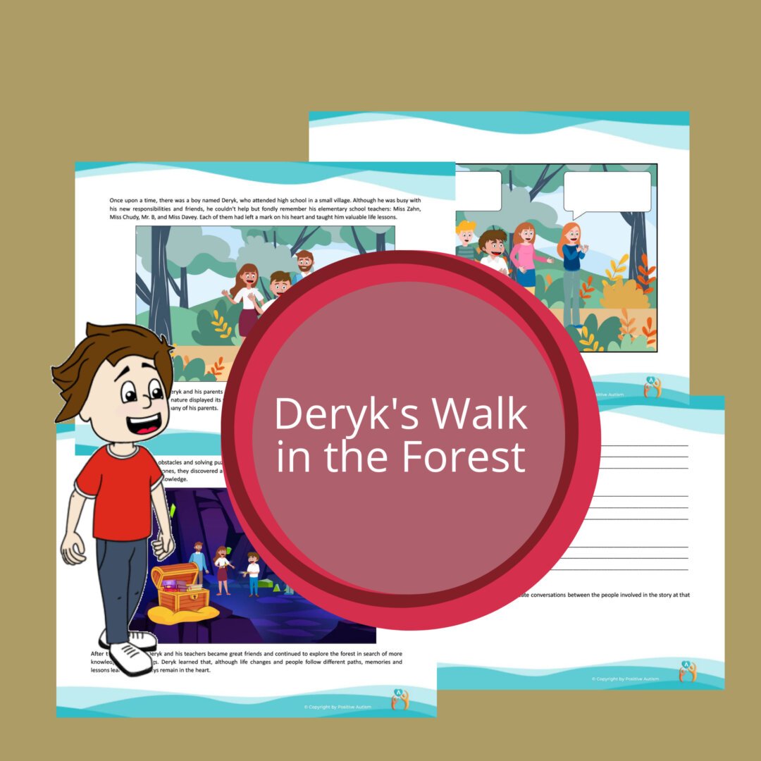 Deryk's Walk in the Forest. (Activity To Practice Reading | Positive Autism